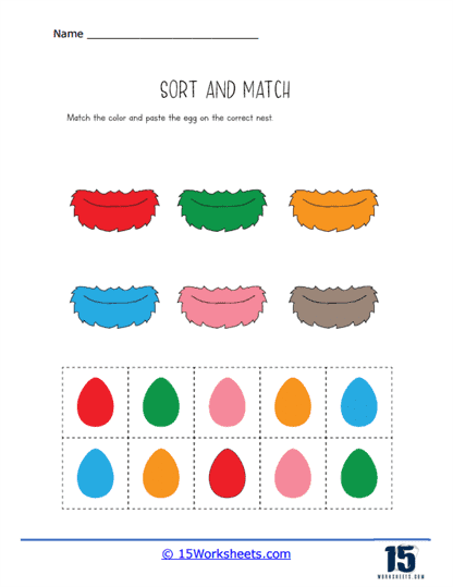 Sort and Match Colors Worksheets - 15 Worksheets.com - Worksheets Library