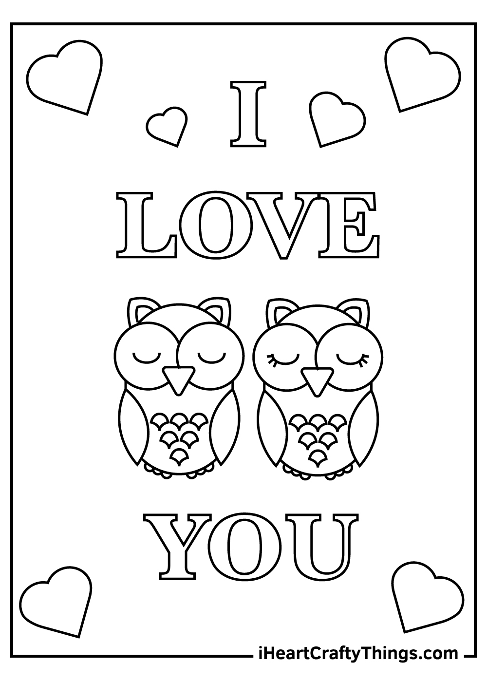 I Love You Coloring Pages (100% Free Printables) - Worksheets Library