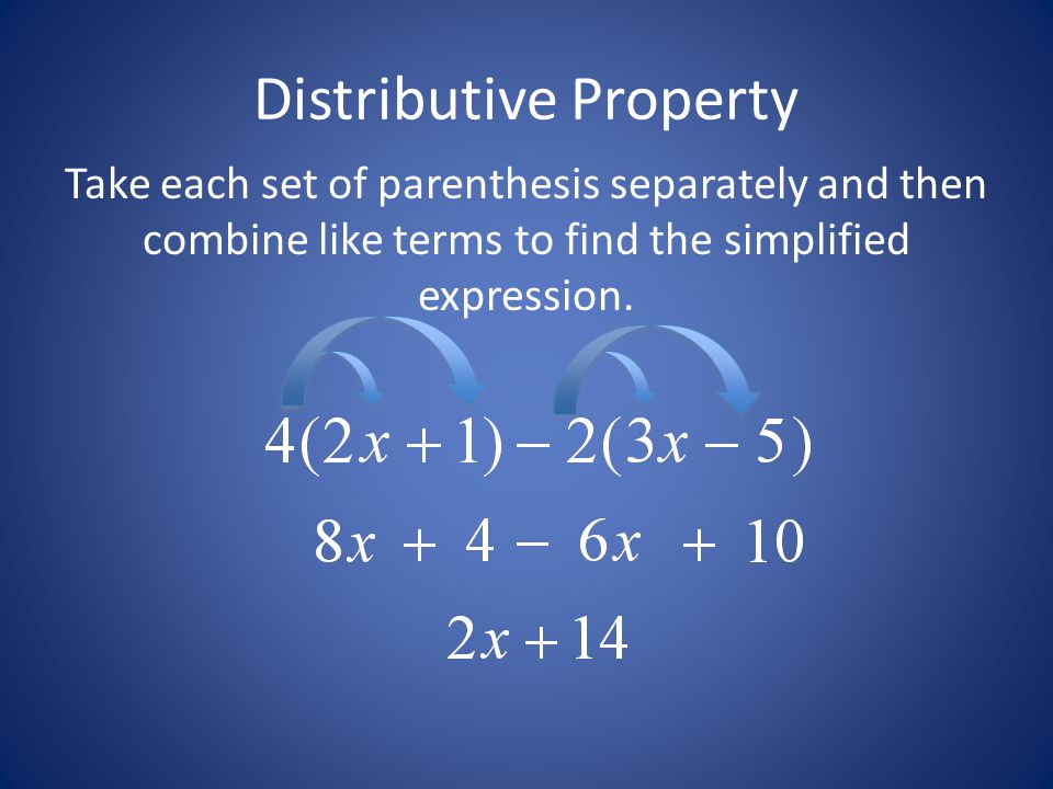 Combining Like Terms And Distributive Property Ppt Video Online