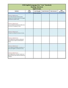 4th Grade Math Standards Tracker - CCSS | Teach Starter - Worksheets ...