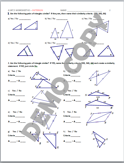 High School Geometry Common Core Gcoa5 Sequences Of