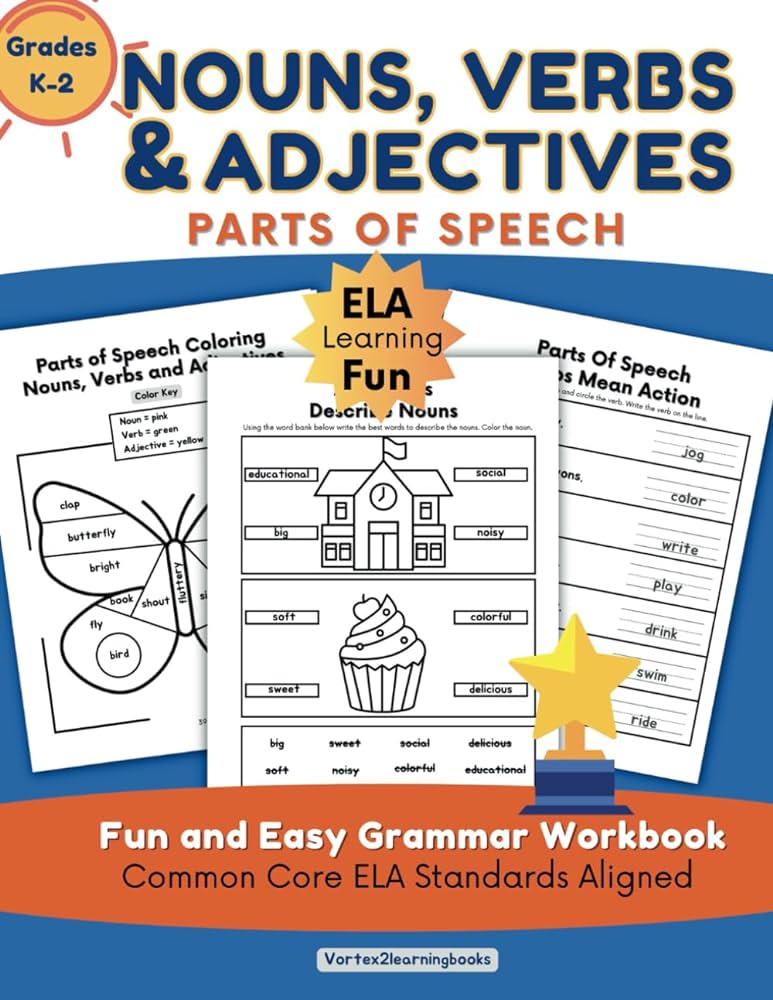 Nouns, Verbs, and Adjectives: Parts of Speech - Fun and Easy ...