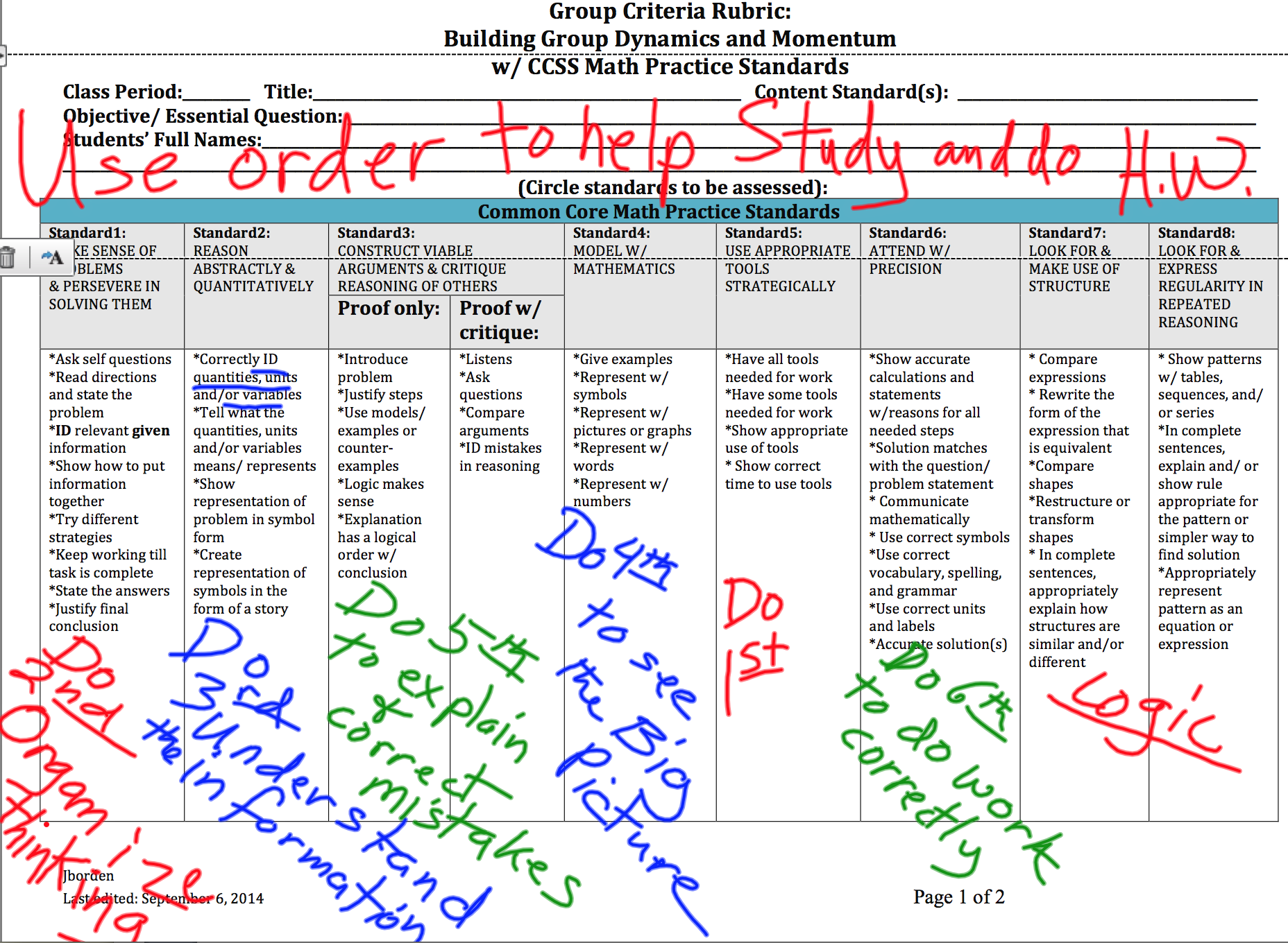 CCSS Math Practices - Worksheets Library