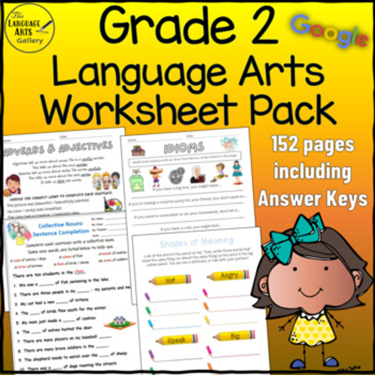 Grade 2 English Language Arts Common Core Worksheet Bundle - Amped ...