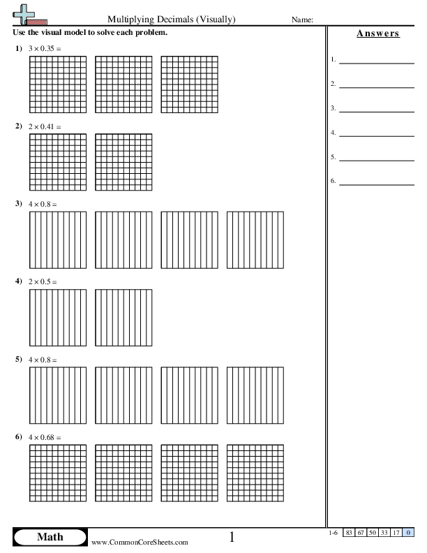Multiplying Decimals Visually Worksheet Download Worksheets Library