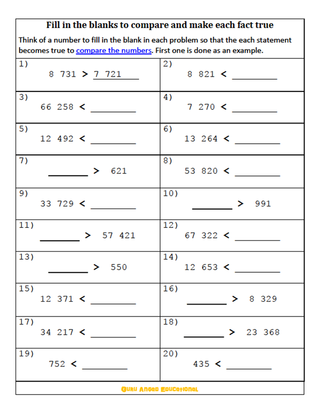 Comparing And Ordering Numbers Digital Game Marvel Math