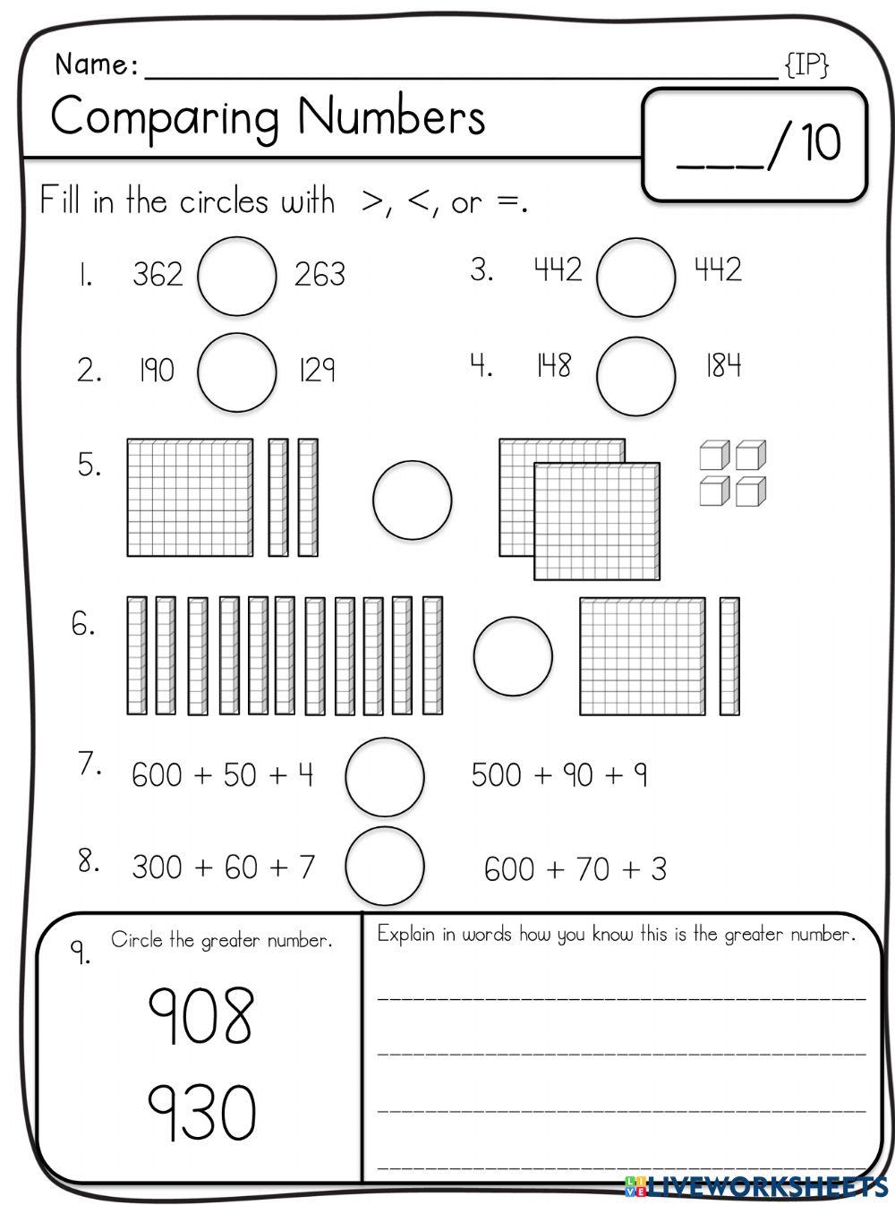 Place Value online exercise for Grade 2 | Live Worksheets - Worksheets ...