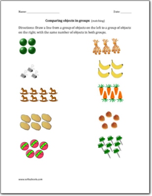 Comparing objects in groups (matching) Worksheet - Worksheets Library