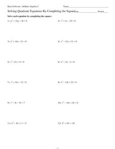 Free complete the square worksheet, Download Free complete the square ...