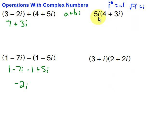 Operations With Complex Numbers - Worksheets Library