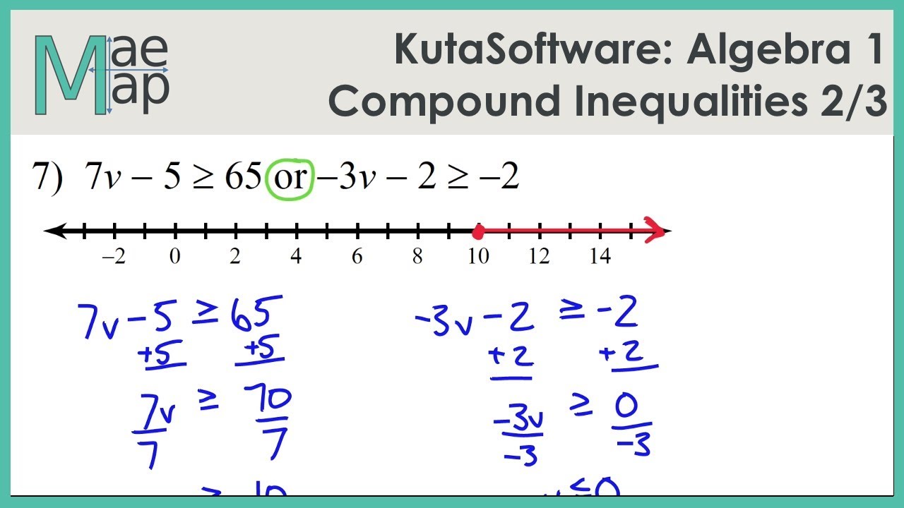 Free Compound Inequalities Worksheet Algebra 1 Download Free Compound