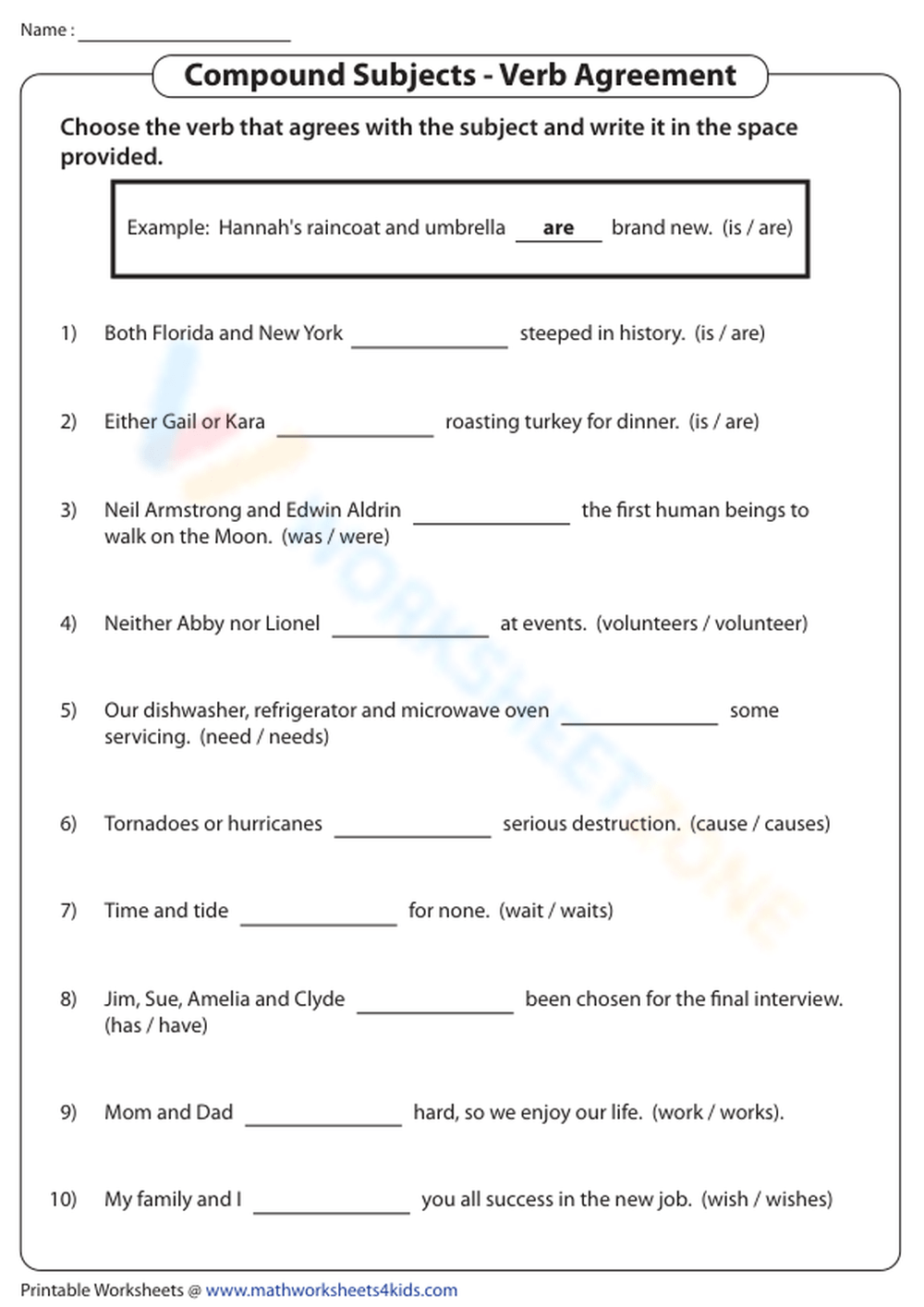 Compound Subjects With Verbs Worksheet Worksheets Library Compound Subjects With Verbs Worksheet Worksheets Library