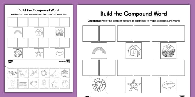 Build the Compound Word Activity (teacher made) - Twinkl - Worksheets ...