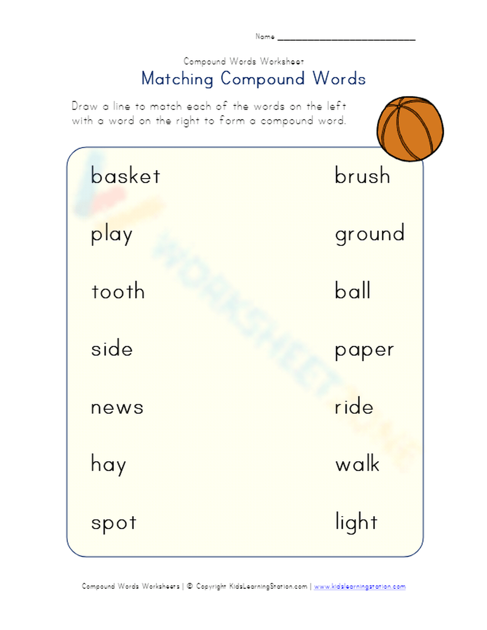 Matching Compound Words 4 Worksheet - Worksheets Library