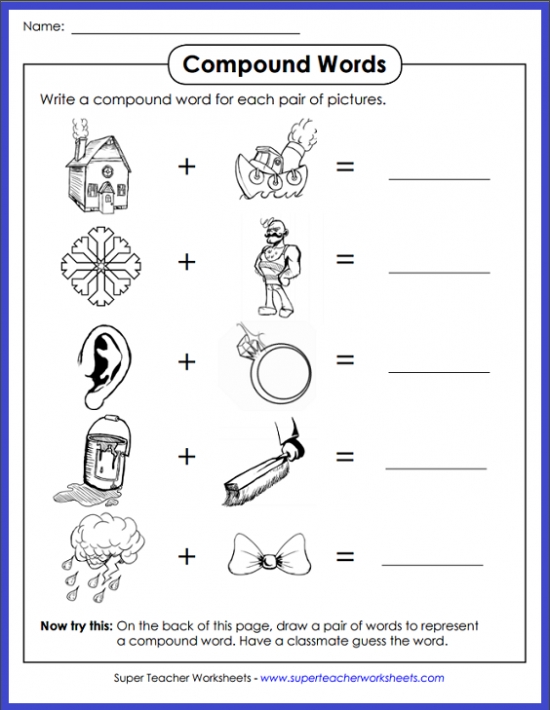 Compound Words Activity - Worksheets Library