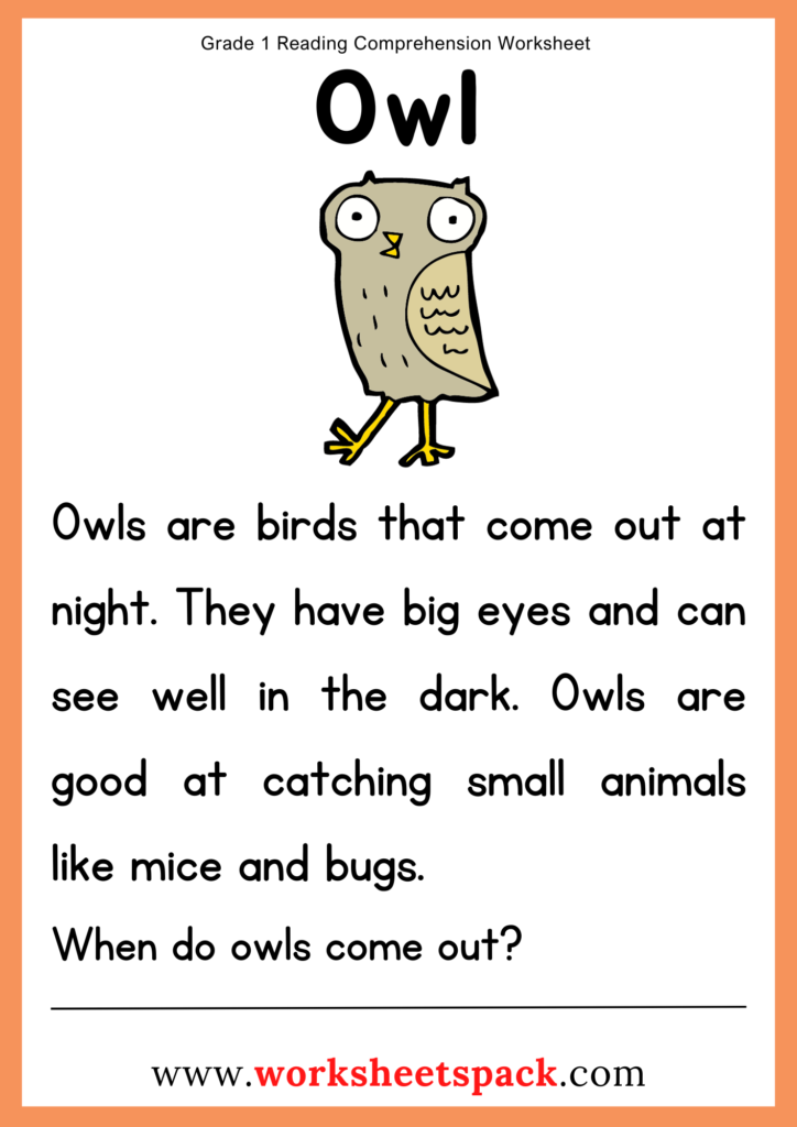 Grade 1 Reading Comprehension Worksheets - worksheetspack - Worksheets ...