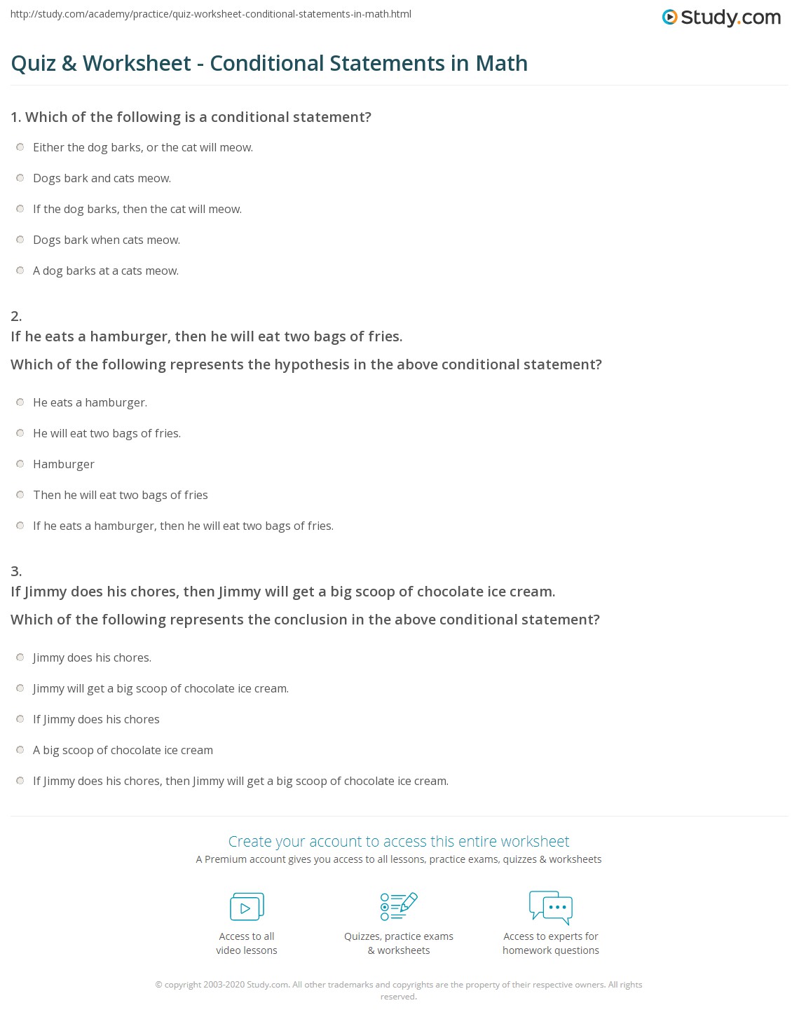 Free conditional statement practice worksheet, Download Free conditional statement practice ...