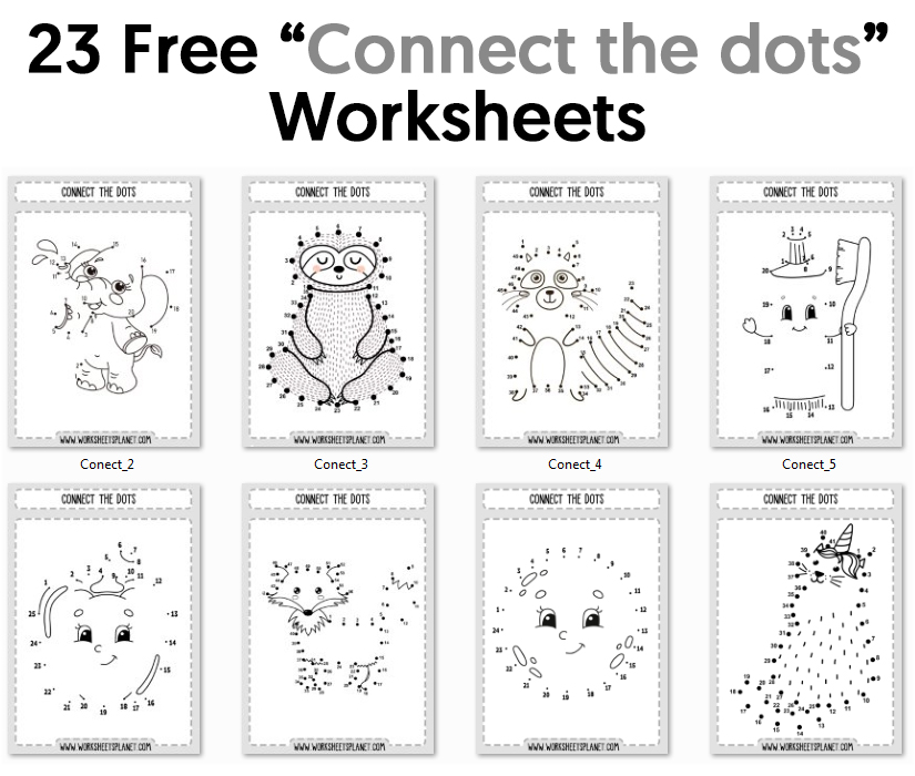 Connect The Dots Worksheets for Kids | Dot to Dot Drawings - Worksheets ...