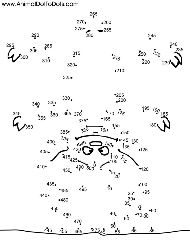 Skip-Counting by Fives: Free Printable Animal Dot-to-dot Worksheets ...