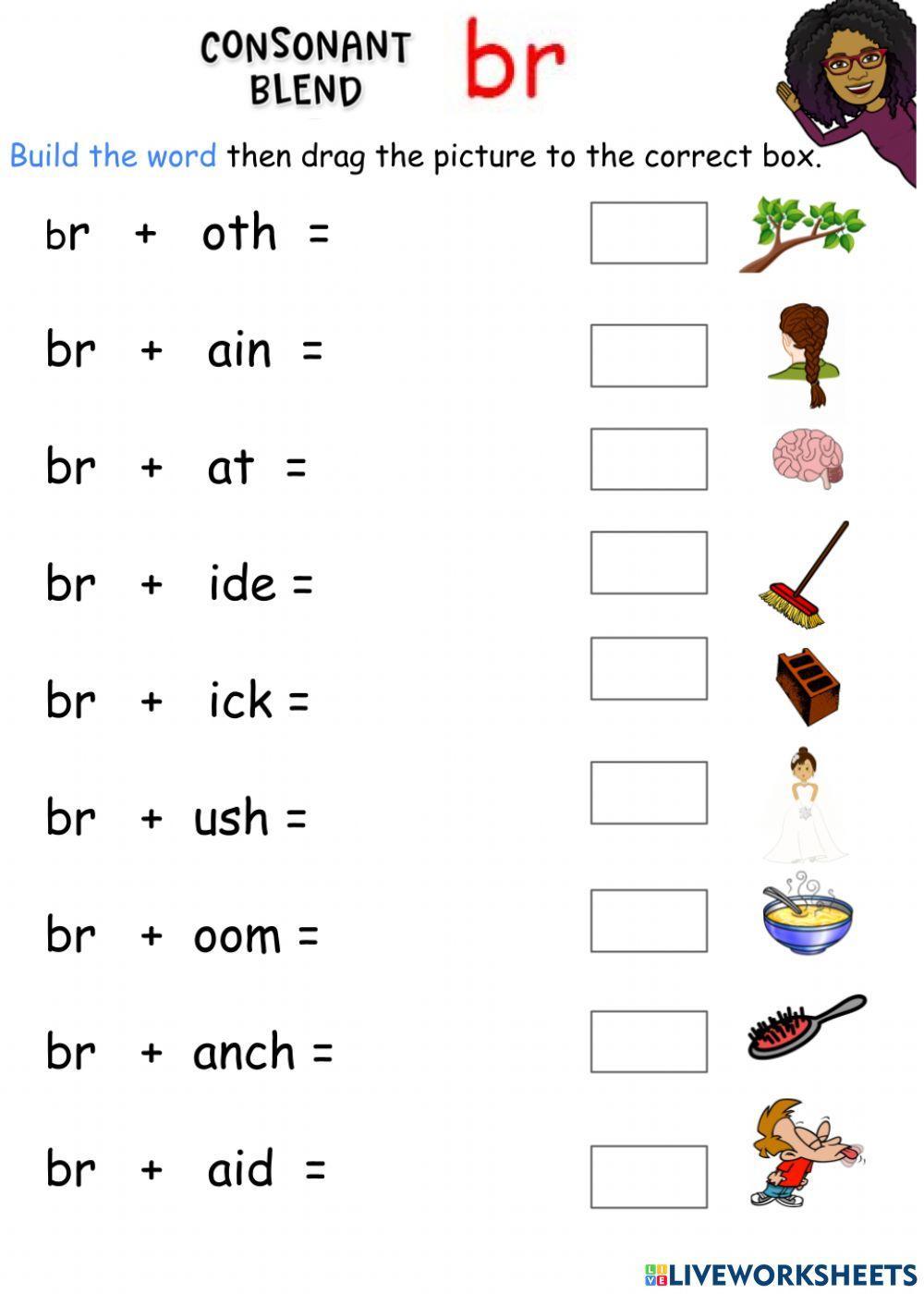Learning to read: BR words! - Worksheets Library