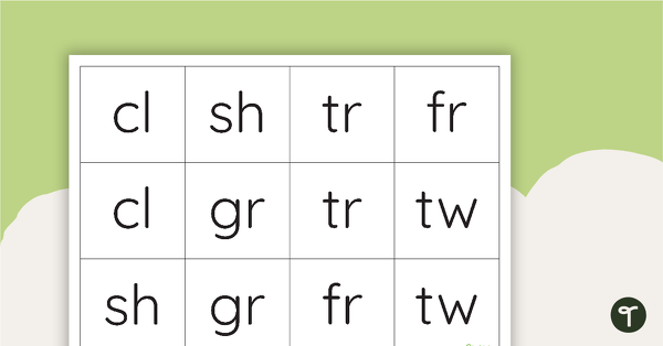 Final Consonant Blends! Bingo - Worksheets Library
