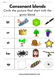 Consonant Blends Phonics activities - free printables and ...
