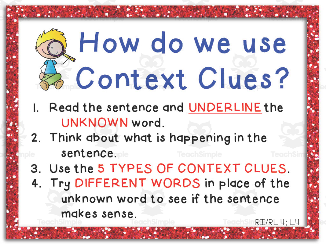 Context Clues Anchor Chart Worksheets Library Context Clues Anchor Chart Worksheets Library