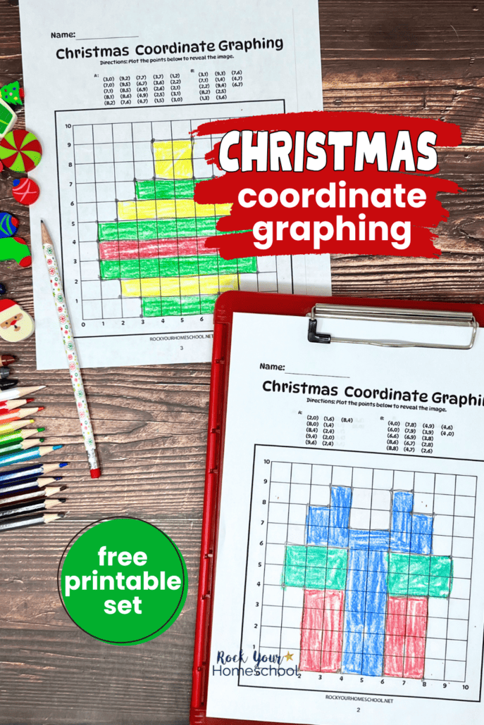Christmas Coordinate Graphing Worksheets: Free Art + Math Fun ...