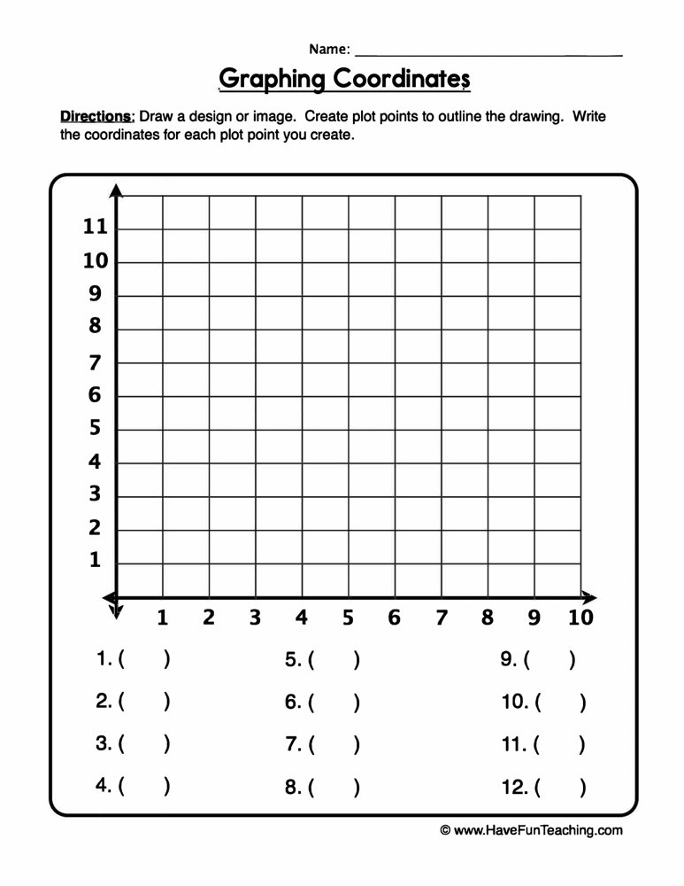 Plotting Graphing Coordinates Worksheet - Have Fun Teaching ...