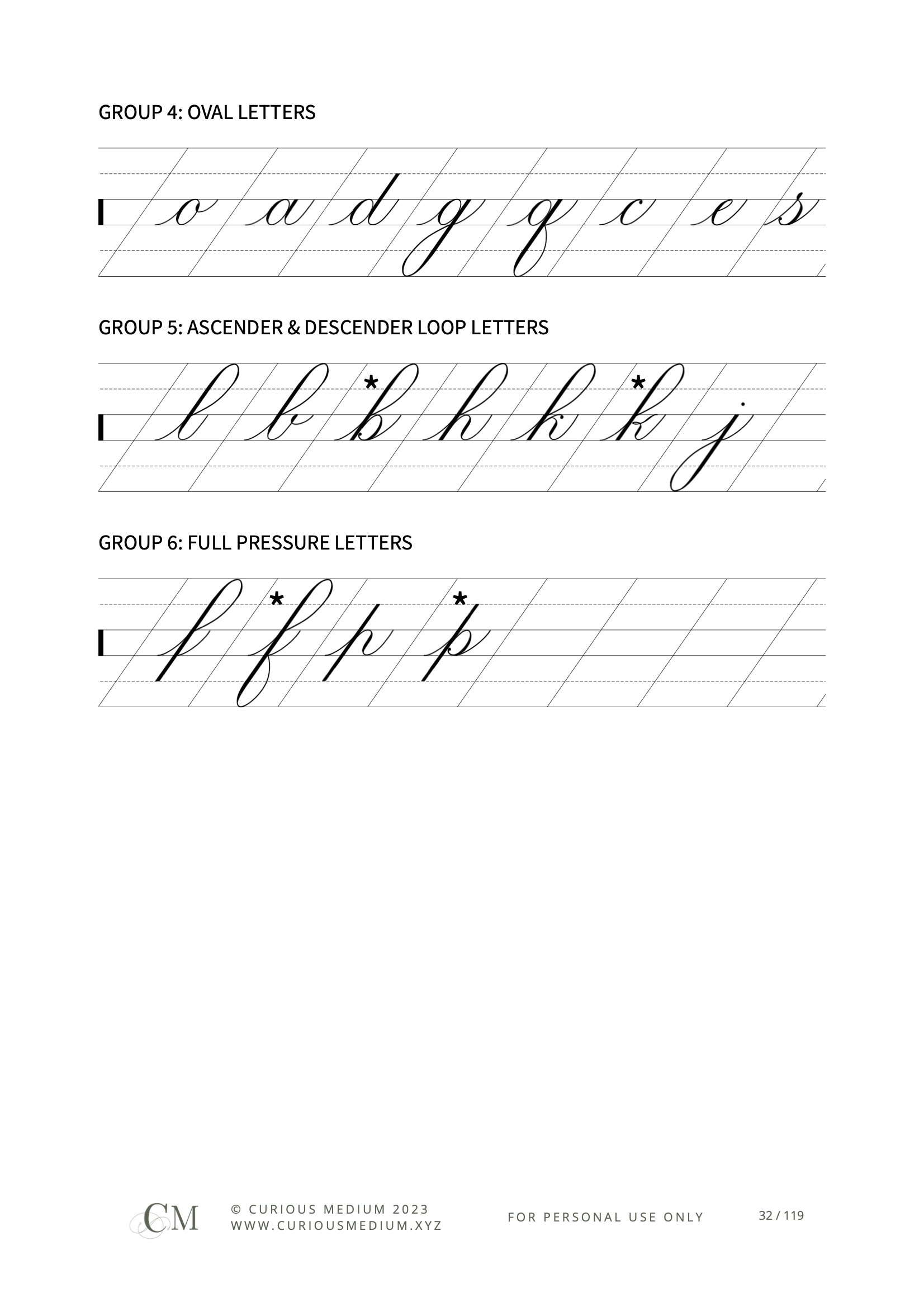 Copperplate Lowercase Letters Curious Medium Calligraphy Worksheets Copperplate Lowercase Letters Curious Medium Calligraphy Worksheets