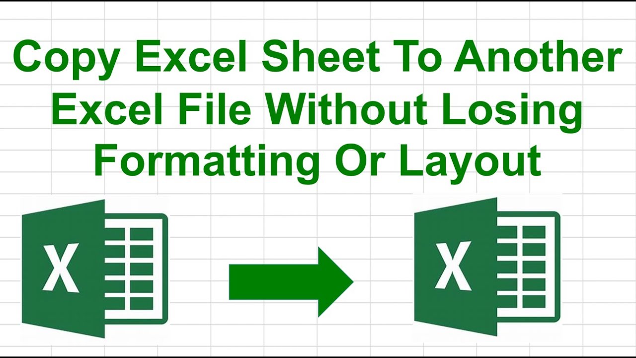 Excel Tutorial Copy Excel Sheet To Another Excel File Without Losing