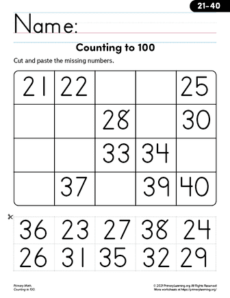 Counting to 20 Cut and Paste Worksheet | Teach Starter - Worksheets Library