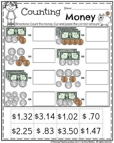 Money Worksheets for 2nd Grade - Planning Playtime - Worksheets Library