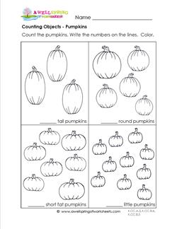 Counting to 10 - Pumpkins - Kindergarten Counting | A Wellspring ...