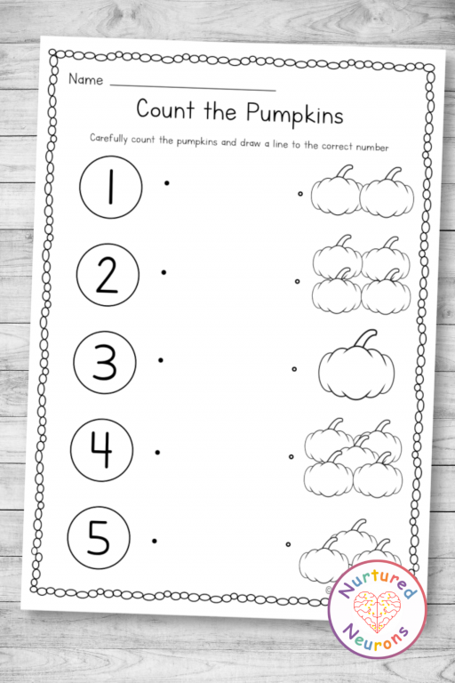 Free counting pumpkins worksheet, Download Free counting pumpkins ...