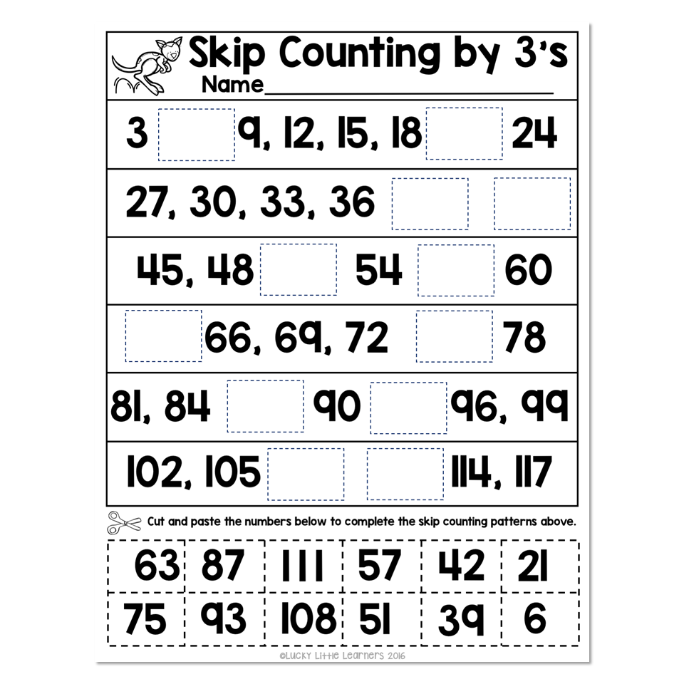 Grade 1 Math Number worksheets - Skip Counting by 1 - Worksheets Library