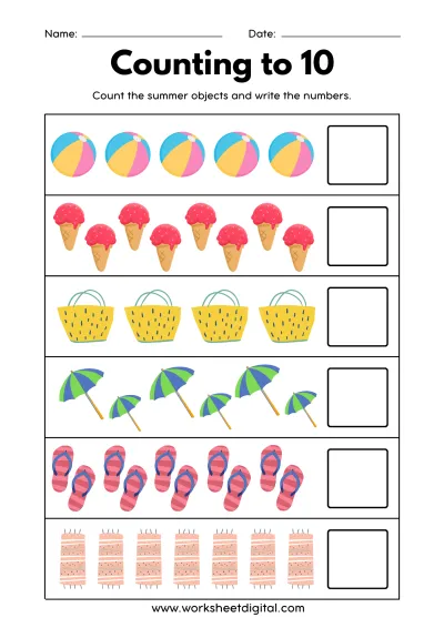 Counting Worksheets - Worksheet Digital - Worksheets Library
