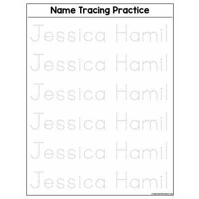 CreatePrintables - Name Tracing Practice - Original - Worksheets Library