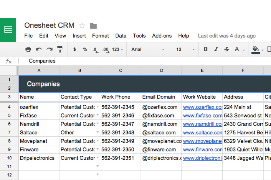 CRM Excel Template Client Tracker Spreadsheet Customer ... - Worksheets Library