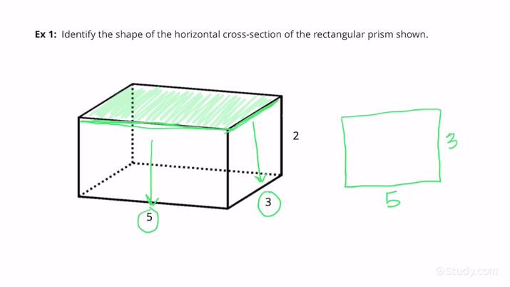 Identifying Horizontal And Vertical Cross Sections Of Right