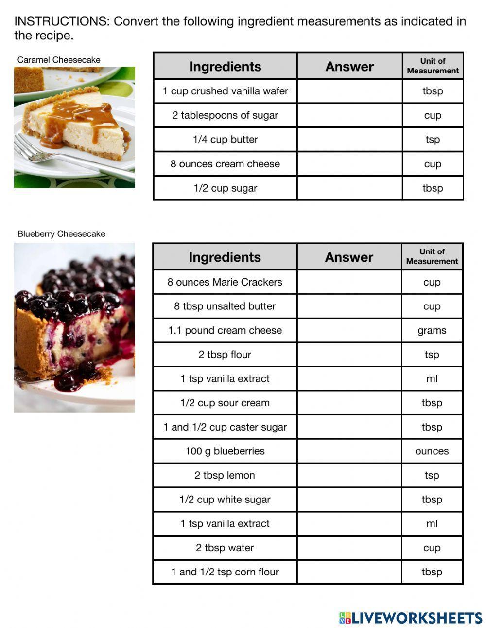 Culinary Specialist Recipe Conversions at Sarah Gooding blog