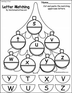 Cut and paste letter matching worksheets - worksheetspack - Worksheets Library
