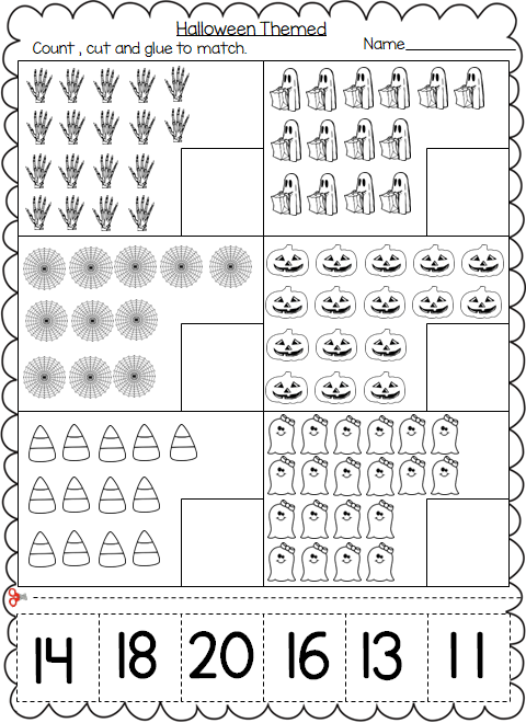 Halloween cut and paste worksheets | Halloween Resource - Worksheets ...