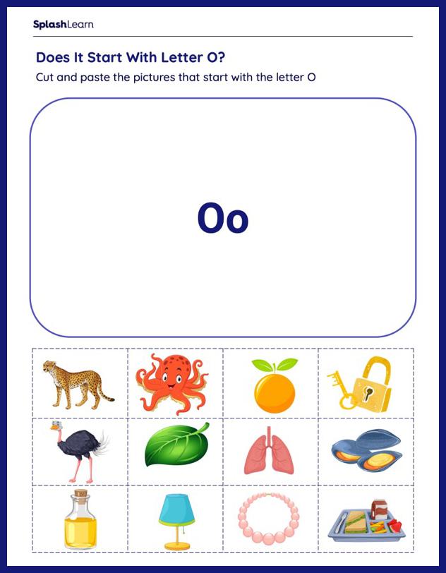 Letter O Cut and Paste Worksheets by Teach Simple - Worksheets Library