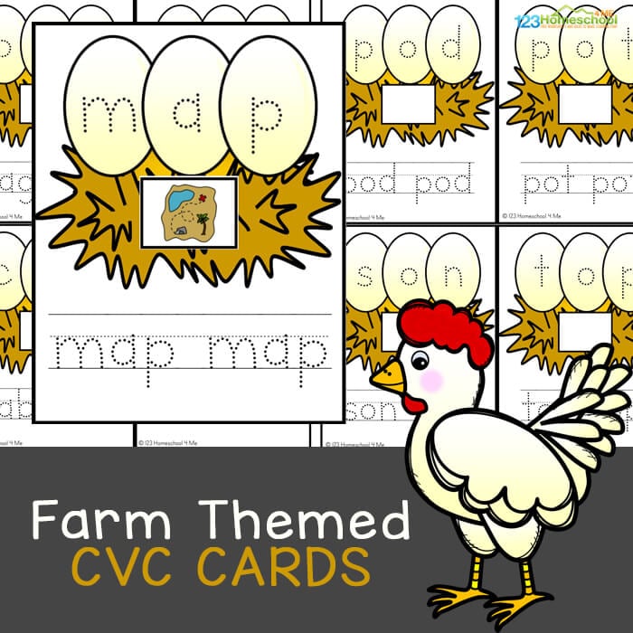 ? FREE Printable Farm CVC Words Activity - Worksheets Library