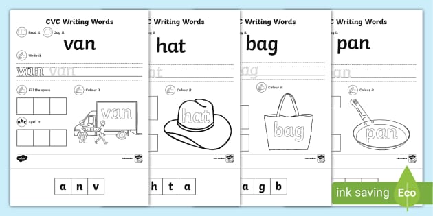 CVC Words Worksheets Activity Pack | Teaching Resource - Worksheets Library