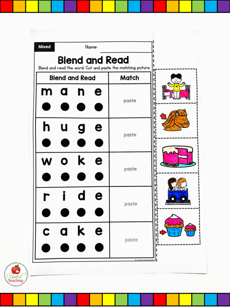 CVCE Words Blend and Read Cards and Activities - United Teaching ...