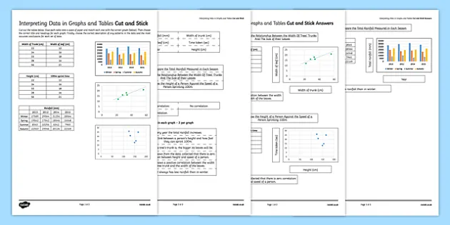 Interpreting Data in Graphs and Tables Cut and Stick worksheet ... - Worksheets Library