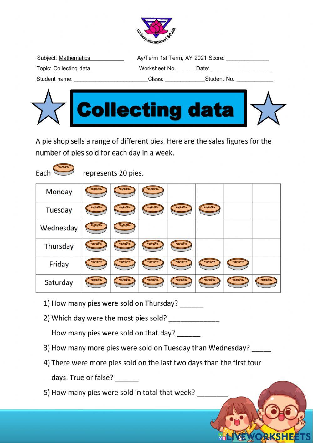 Collecting data | ศุภวรรณ รับริ้วกลาง | Live - Worksheets Library