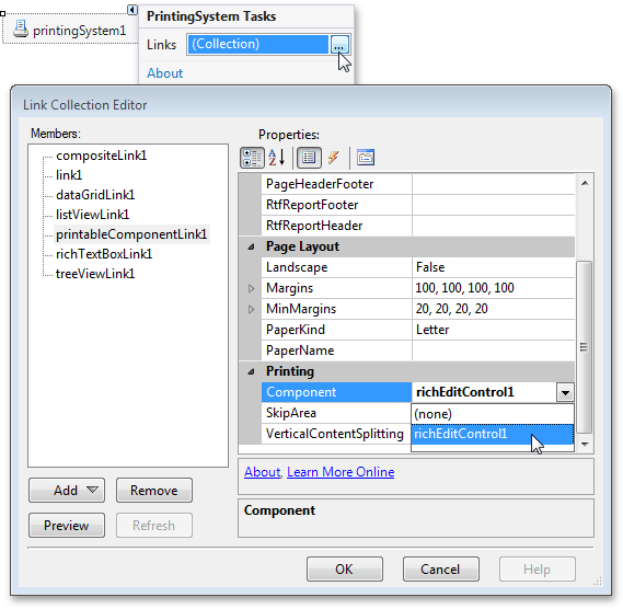 PrintableComponentLink Class | WinForms Controls | DevExpress ... - Worksheets Library